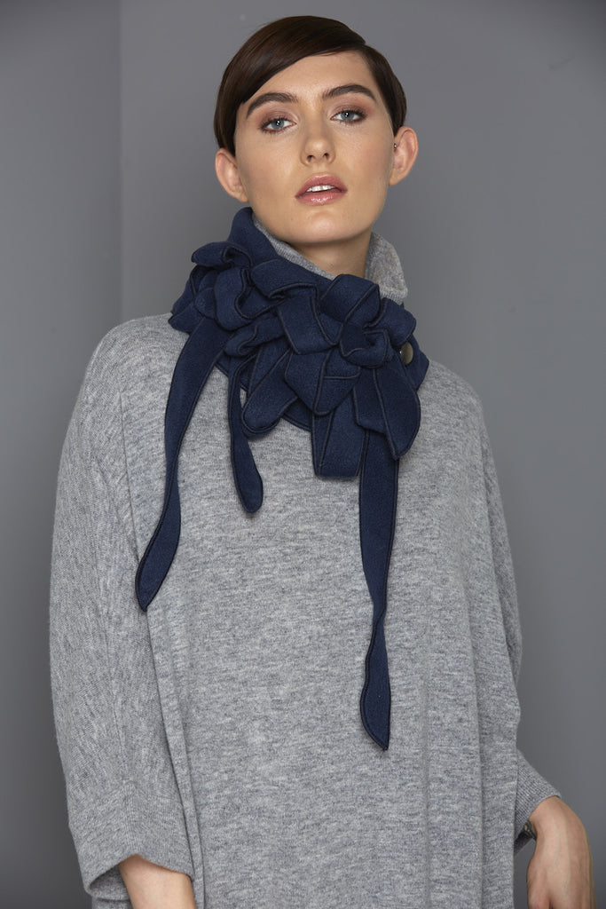 Buy online classic navy blue scarves from Rew clothing – REW